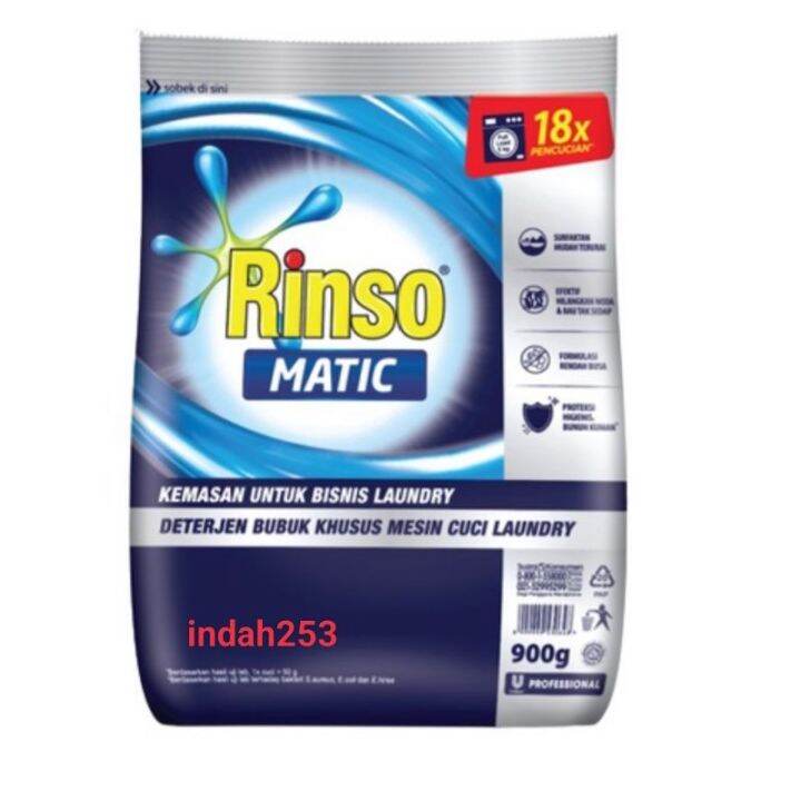 Rinso Matic Deterjen Bubuk 900g Profesional Murah | Lazada Indonesia