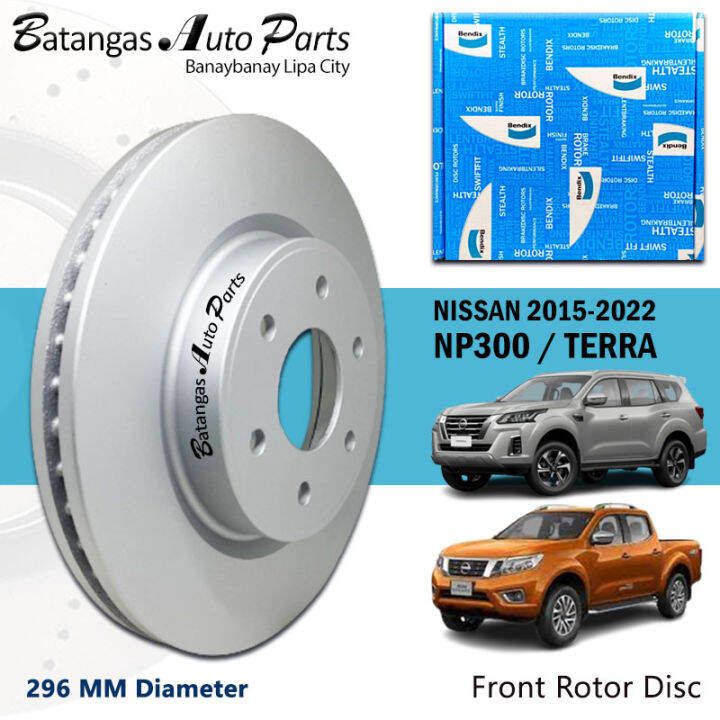 ROTOR DISC NISSAN NAVARA NP300 / TERRA 2015-2020 FRONT BENDIX 1PC 296MM ...