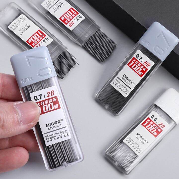 M&G. 100 Pcs 0.5mm/0.7mm Automatic Pencil Lead 2B/HB Mechanical Pencil Refill | Lazada PH