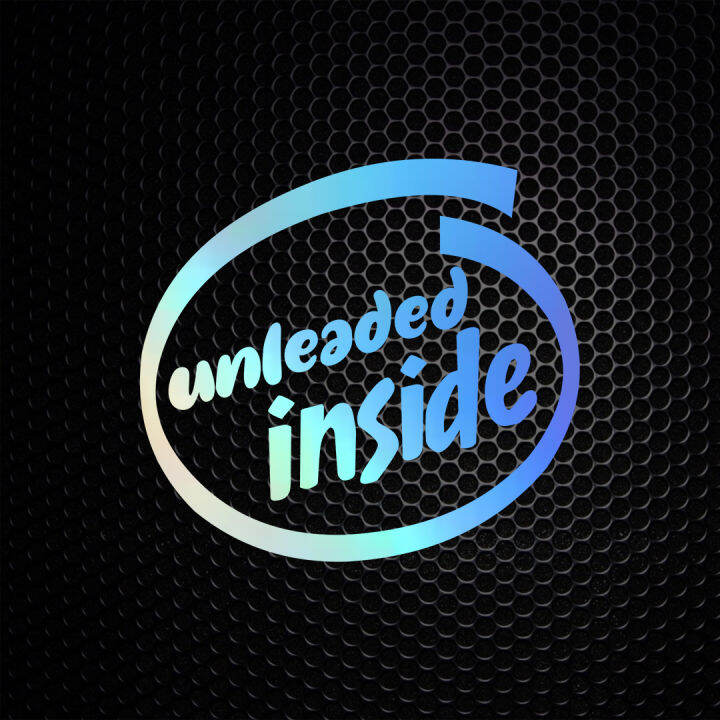 Unleaded Inside WATERPROOF STICKER VINYL decal, Gas tank Cover Sticker ...