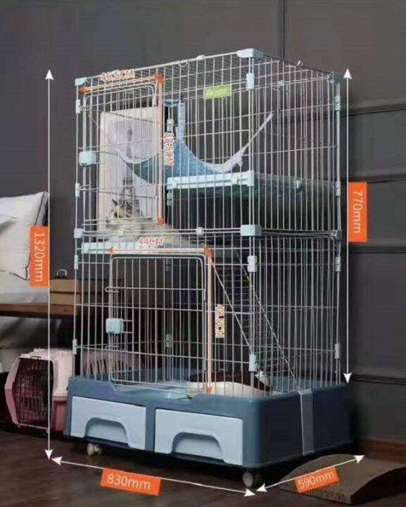 Multi Purpose Premium Cage Pet Cat Premium 2/3 level Cage Rumah Haiwan ...