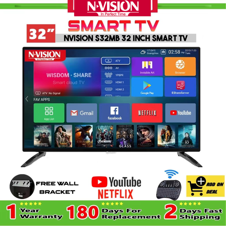 Nvision 32 Inch SMART TV With Youtube Netflix Bluetooth Android System ...