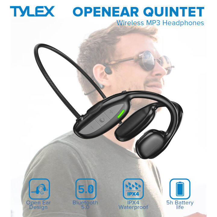 TYLEX OPENEAR Quintet Wireless Headphones IPX4 Sweatproof Bluetooth 5.0 ...