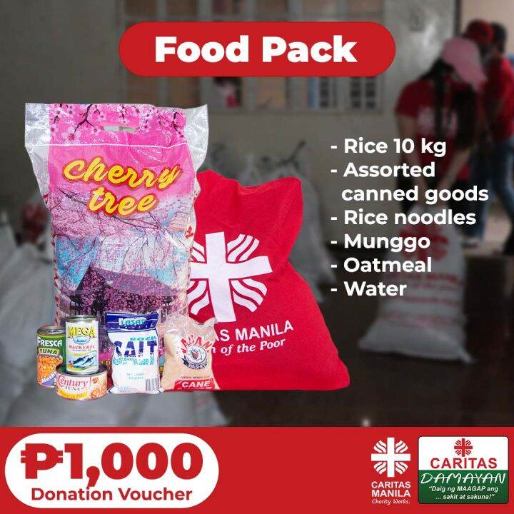 Caritas Manila Donation Voucher - Damayan Disaster Response Food Pack ...