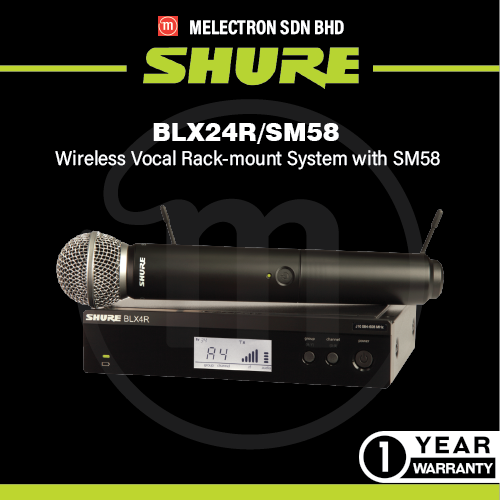 Shure BLX24R/SM58 Wireless Rack-Mount Vocal System with SM58 | Lazada