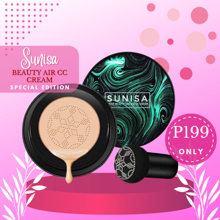 SUNISA Foundation Mushroom Head Air Cushion Waterproof BB Cream Frost Concealer Oil Control Face ...