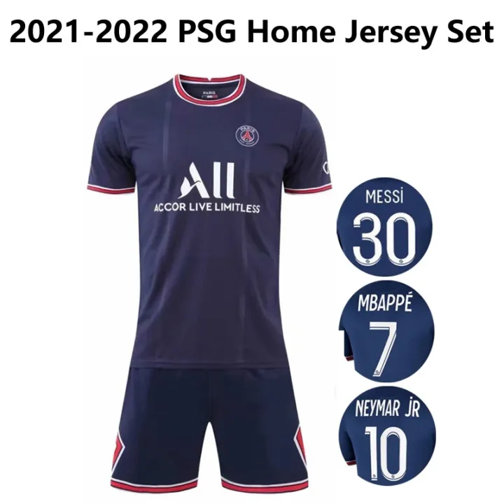 New arrival Messi 30 PSG Home 2021-2022 Paris Saint Germain Jersey Set ...