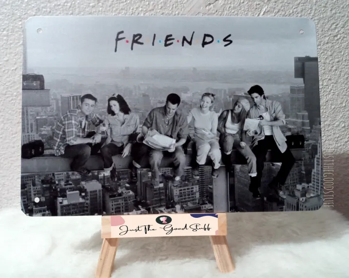 Friends TV Show Group Photo Black and White Metal Tin Sign/Plate/Poster ...