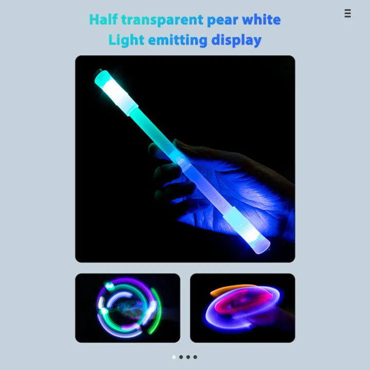 Wishcat Rotating Pen Luminous Rotating Pen Decompression Cool Led ...
