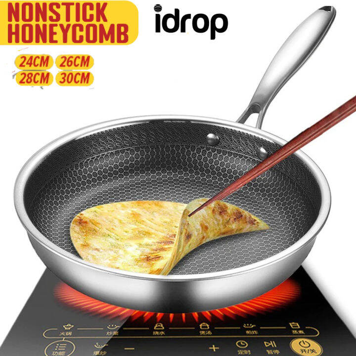 idropmy [24CM - 30CM] Kuali Honeycomb Nonstick Single Handle Frying Pan ...