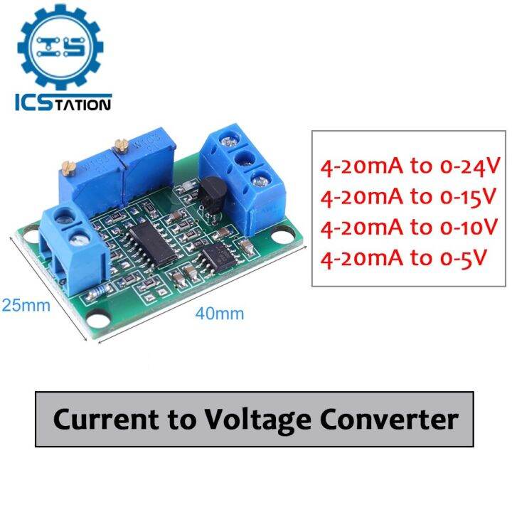4 20mA to 0 24V 0 15V 0 10V 0 5V Current to Voltage Converter Signal Conversion Module I/V ...