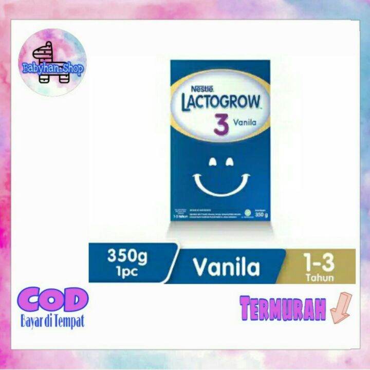Nestle Lactogrow 3 Susu Pertumbuhan Rasa Vanila 1-3 Tahun Box 350 g ...