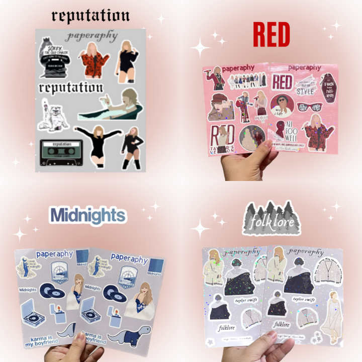 Taylor Swift Sticker 2PCS Sheets Waterproof Available All Abums ...