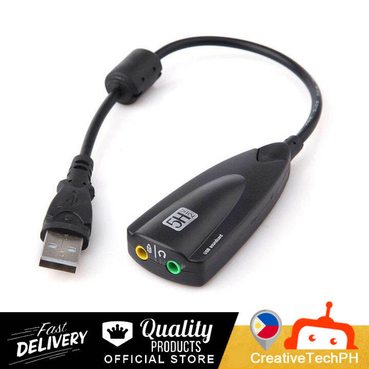 5HV2 7.1 External USB Sound Card 3.5mm Interface Audio Adapter Card ...