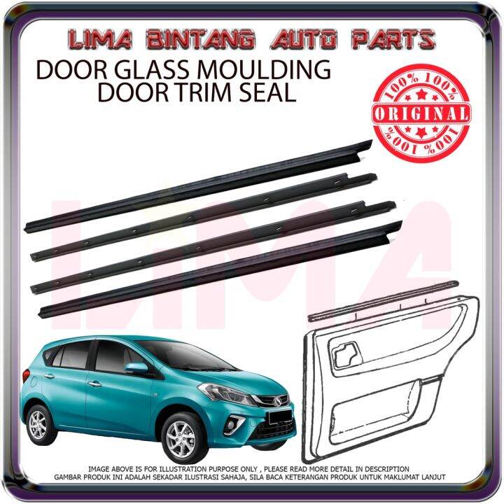 Perodua Myvi D20N Door Glass Moulding , Door Trim Seal ( Inner ...