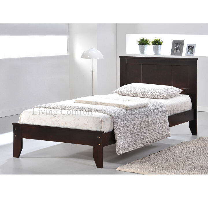SINGLE SIZE WOODEN BED / KATIL KAYU BUJANG / 3' SOLID WOOD BED / KATIL ...