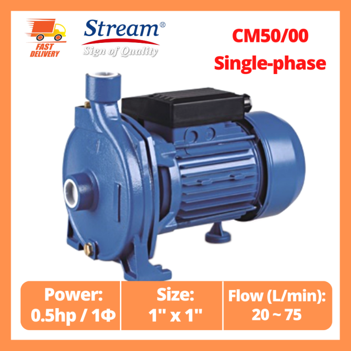 Stream CM50/00 Centrifugal Pump Flow 75L/min, Head 18m, Inlet x Outlet ...