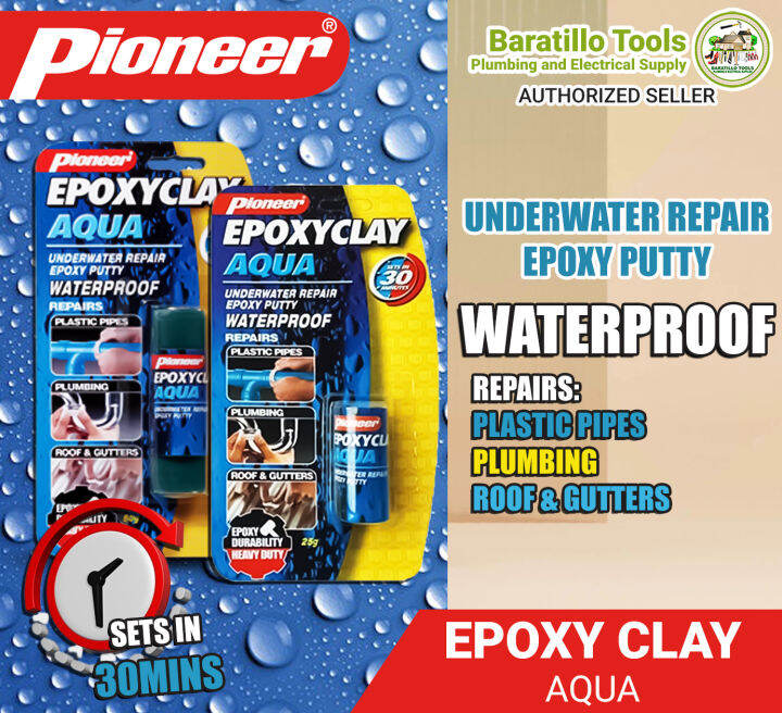 Pioneer Epoxy Clay Aqua 25 & 50G WATERPROOF | Lazada PH