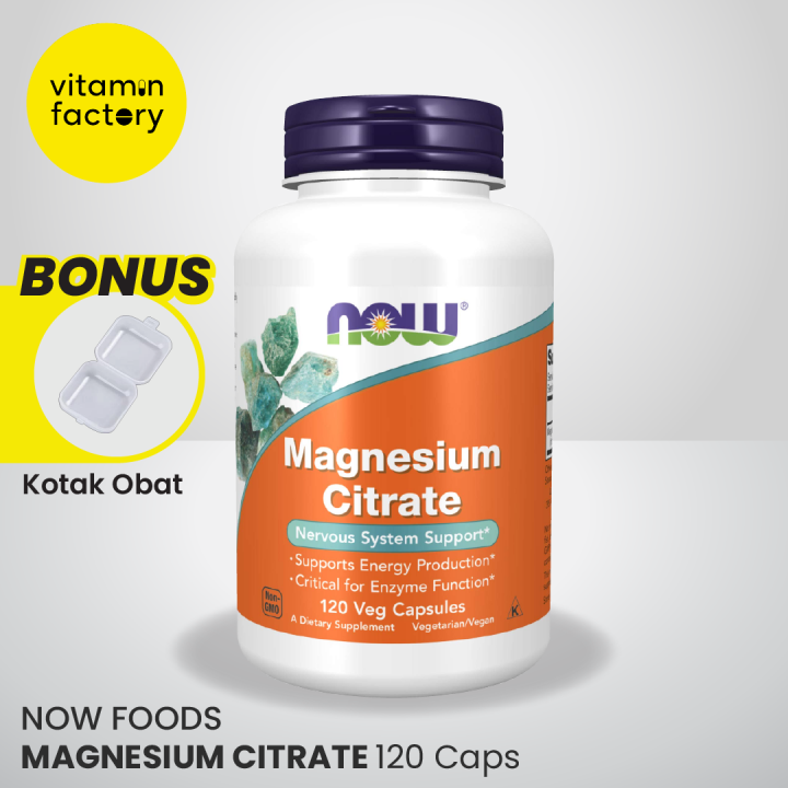 Now Foods Magnesium Citrate 400 Mg 120 Capsul Original Usa Lazada