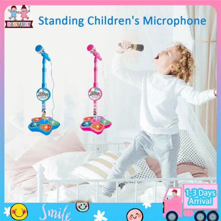 Kids Microphone Stunning 5-light Standing Detachable Singing Microphone ...