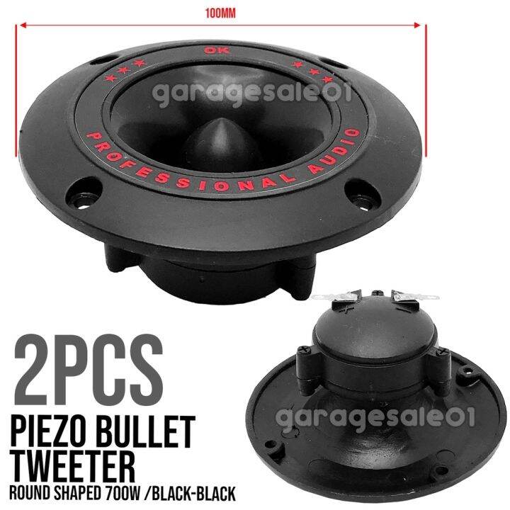 2PCS Round Piezo Bullet Tweeter Black 700W Heavy Duty audio | Lazada PH