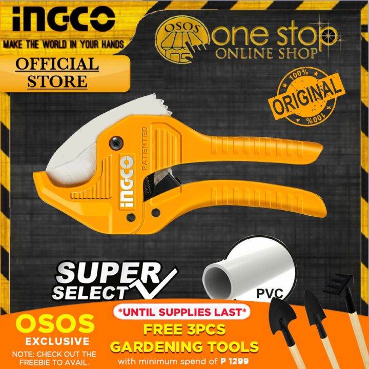 Ingco Tools Original Industrial Grade PVC Pipe Cutter 193mm 3-42mm Auto ...