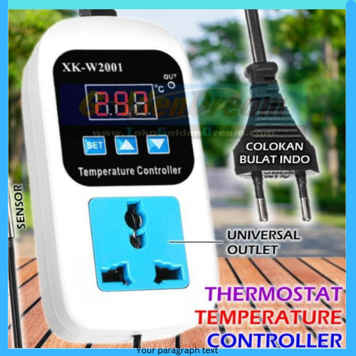 COD VANJING Stop Kontak Digital Thermostat Timer Switch Probe XK W2001 ...