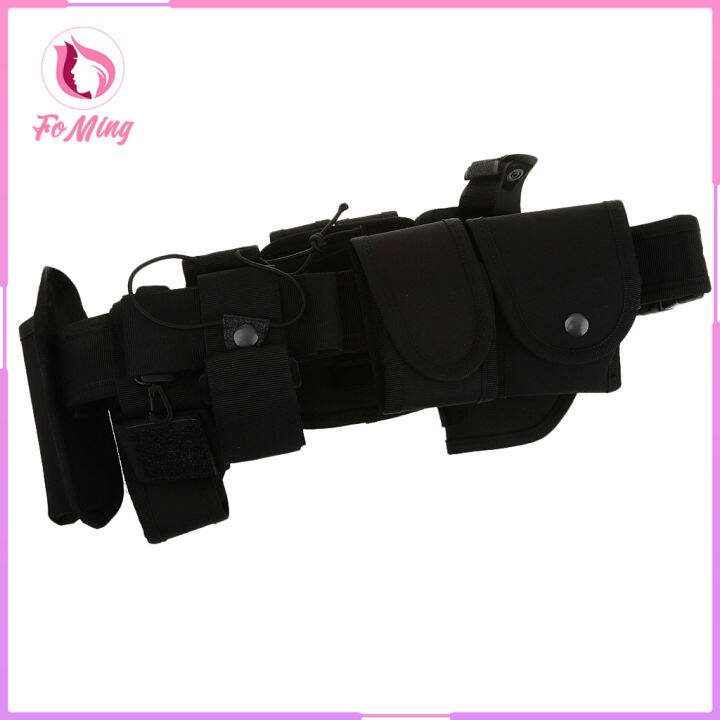 FoMing Tactical Belt with 10 Pouches for Police Prison Guard Hunting ...
