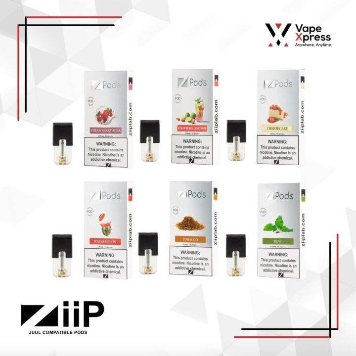 HOT ZiiP Pods 5 Nic Pack Of 4 Juul Compatible Vape | Lazada PH