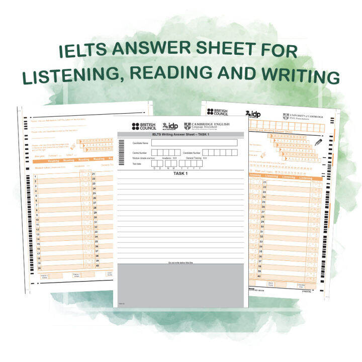 IELTS Answer sheet กระดาษคำตอบสำหรับฝึกทำข้อสอบ IELTS | Lazada.co.th