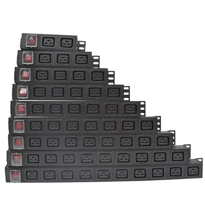 IEC C14 port PDU Power Strip 2-18 Ways power Cabinet socket Singapore C19 Outlet with Power ...