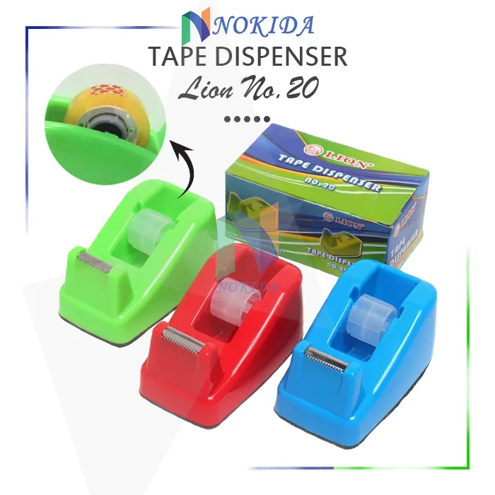 Nokida Tape Dispenser Isolasi Kecil No.20 Lion / Tempat Isolasi Kecil ...