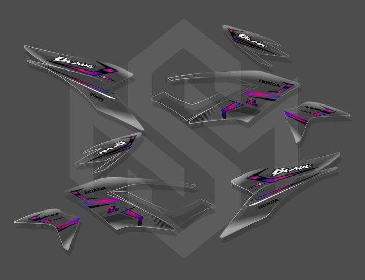 Stiker Striping BLADE 110 KARBU - Sticker Motor HONDA Blade Stiker ...