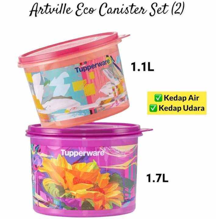 ARTVILLE ECO CANISTER TUPPERWARE BEKAS TEPUNG BEKAS KEDAP UDARA BEKAS MILO BEKAS GARAM BEKAS ...
