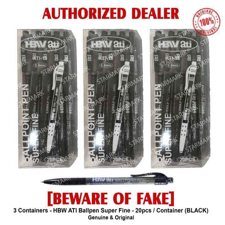 HBW ATI Ballpen Ballpens BLACK BLUE RED 0.5mm 20pcs per box Ball Pen ...