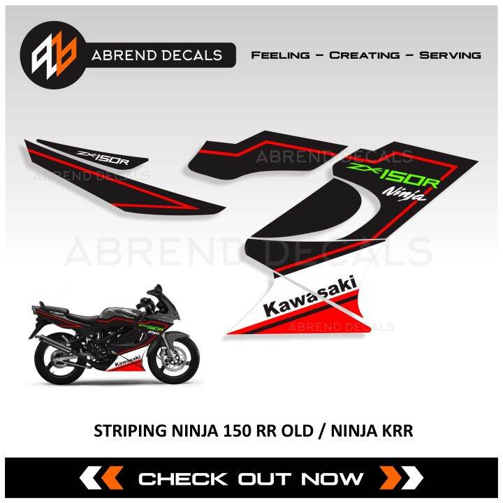 Striping Ninja 150 RR Old Livery Zx 10R / Stiker Motor Kawasaki Ninja ...