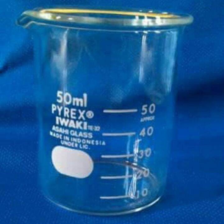 BEAKER GLASS 50ML LOW FORM PYREX IWAKI PER PCS | Lazada Indonesia