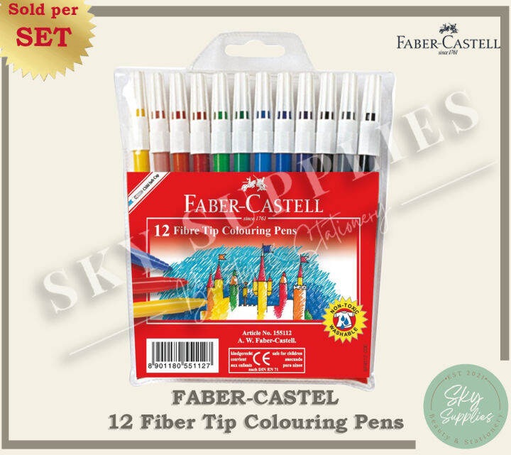 Faber Castell 12's / 20's Fibre Tip Colouring Pens | Lazada PH