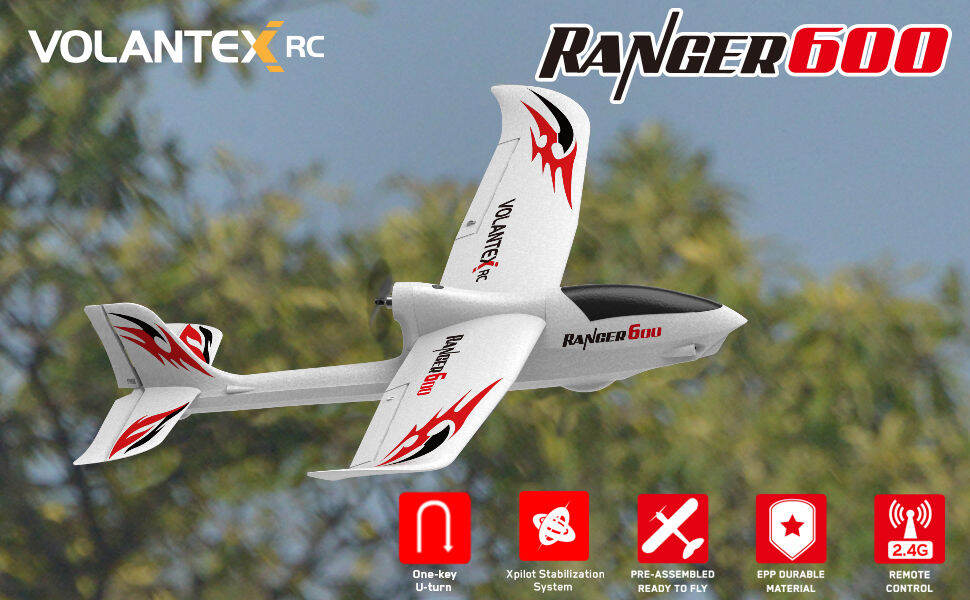 Volantex RC Plane 2.4GHz 3Channel รีโมทคอนโทรลเครื่องบิน Ranger600 ...