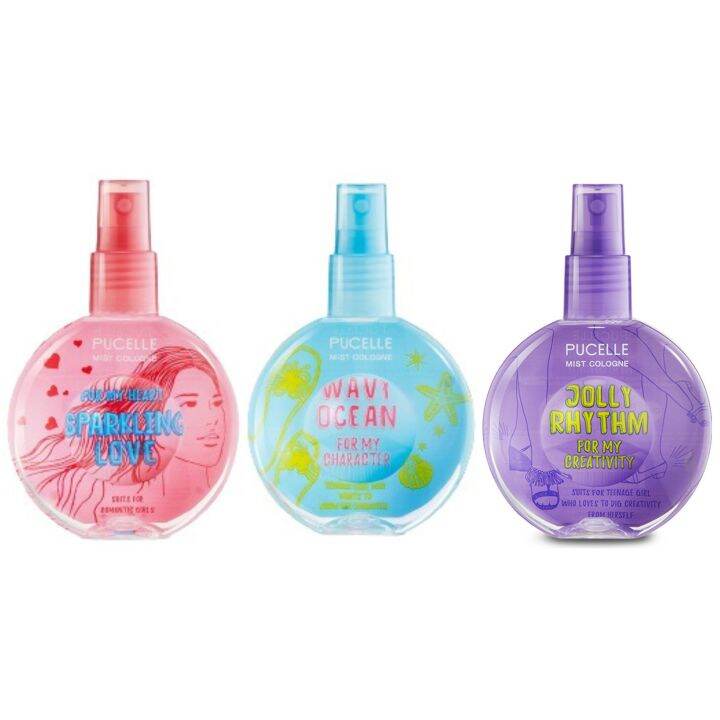 Pucelle Mist Cologne 150ml Jolly Rhythm - Wavy Ocean - Sparkling Love ...