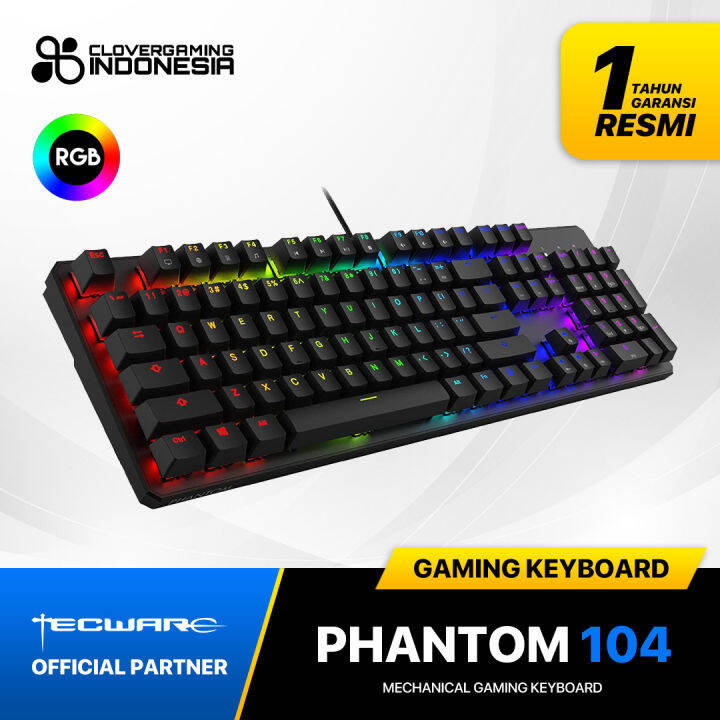 Tecware Phantom 104 Keys - Backlit Mechanical Full Size Keyboard | Lazada Indonesia