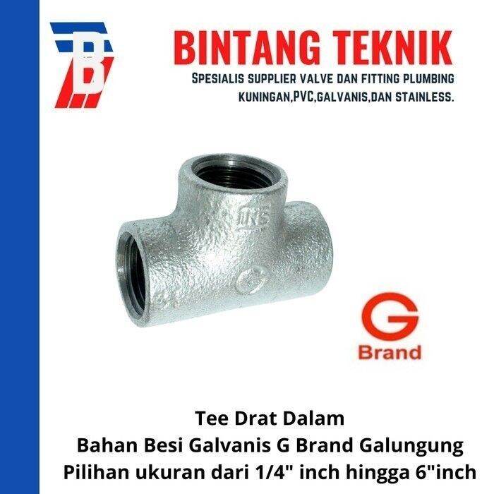 Tee Besi Galvanis 2 1/2" inch G Brand Galungung | Lazada Indonesia