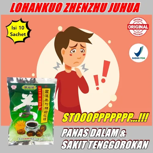 PROMO lohankuo zhenzhu juhua 10 sachets minuman pereda panas dalam obat sakit radang tenggorokan ...