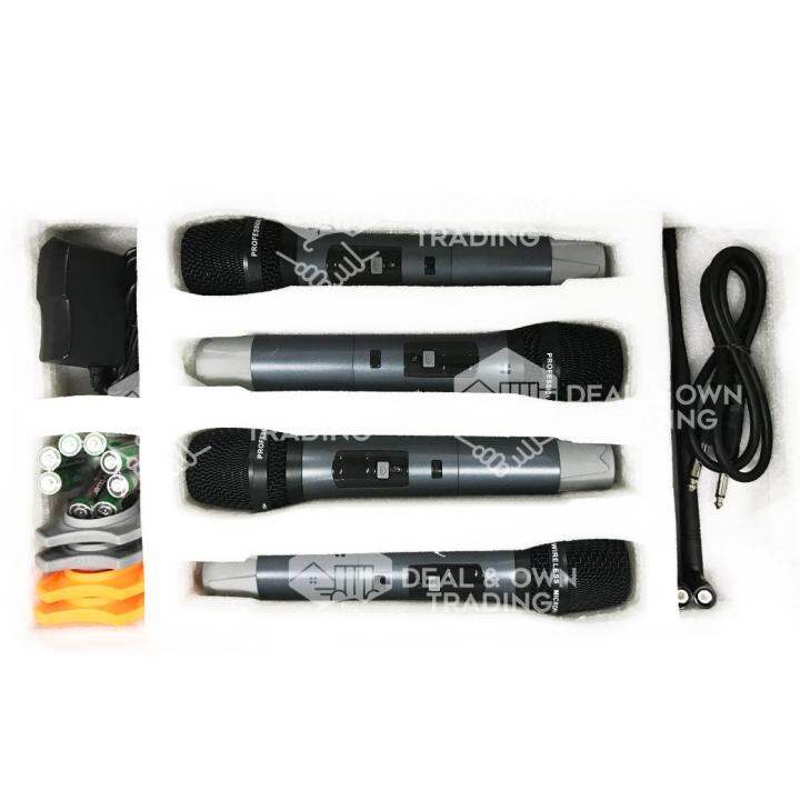 IMIX TR-5000 4 Channel Professional UHF Wireless Microphone System ...