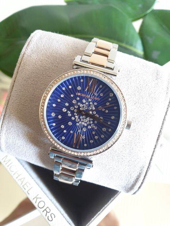 Original Michael Kors MK3972 Sofie Quartz Blue Dial Crystal Two - Tone ...
