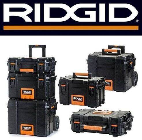 RIGID PRO TOOL STORAGE SYSTEM SET TOOL ORGANIZER BOX TOOL CARRIER HEAVY ...