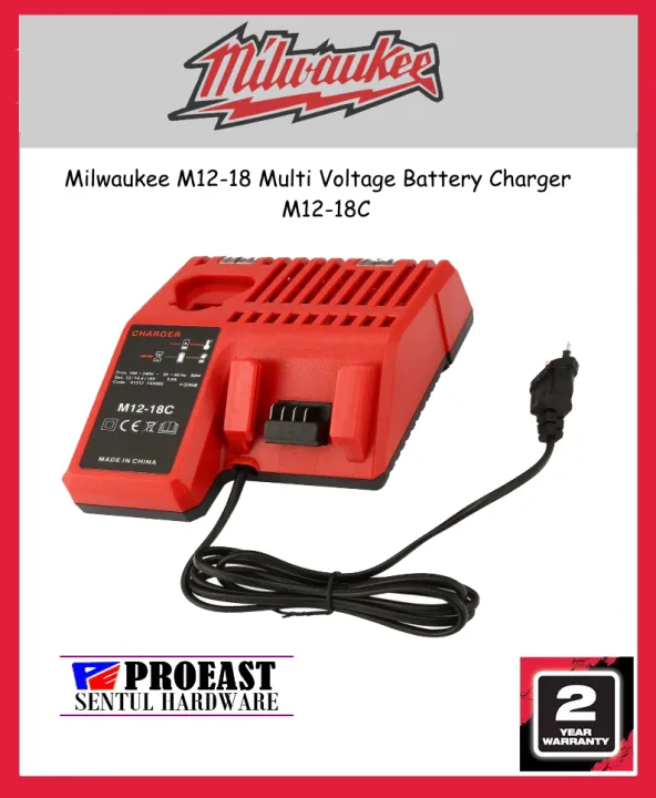 MILWAUKEE M12 - M18 Multi Voltage Battery Charger (SUPER CHARGER FOR ...