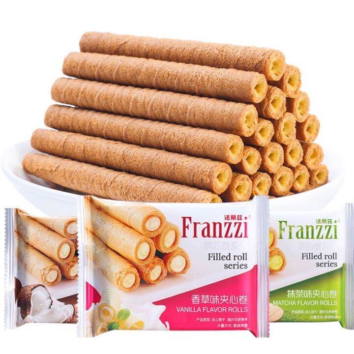 พร้อมส่ง‼️ ใหม่ โรลเวเฟอร์Franzzi 😋หลายรส ชาเขียว วนิลา โยเกิร์ตมะพร้าว ...