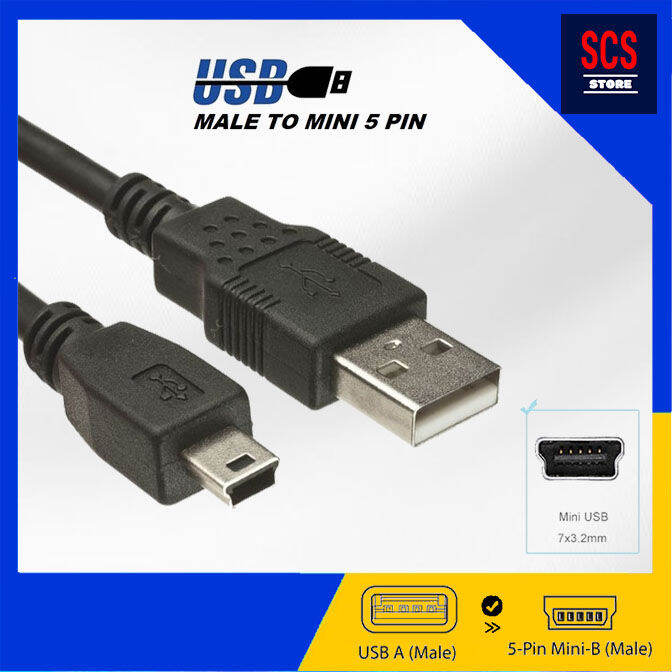 USB 2.0 TO MINI 5 PIN CABLE | Lazada