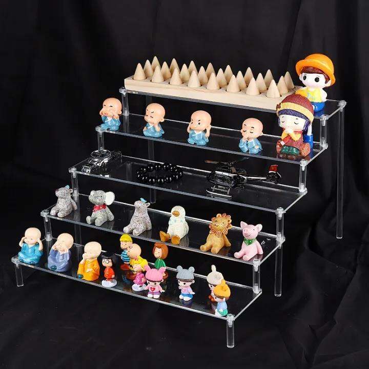【COD5】 Figurine Acrylic Display Stand Toy Storage Figure Rack Jewelry ...